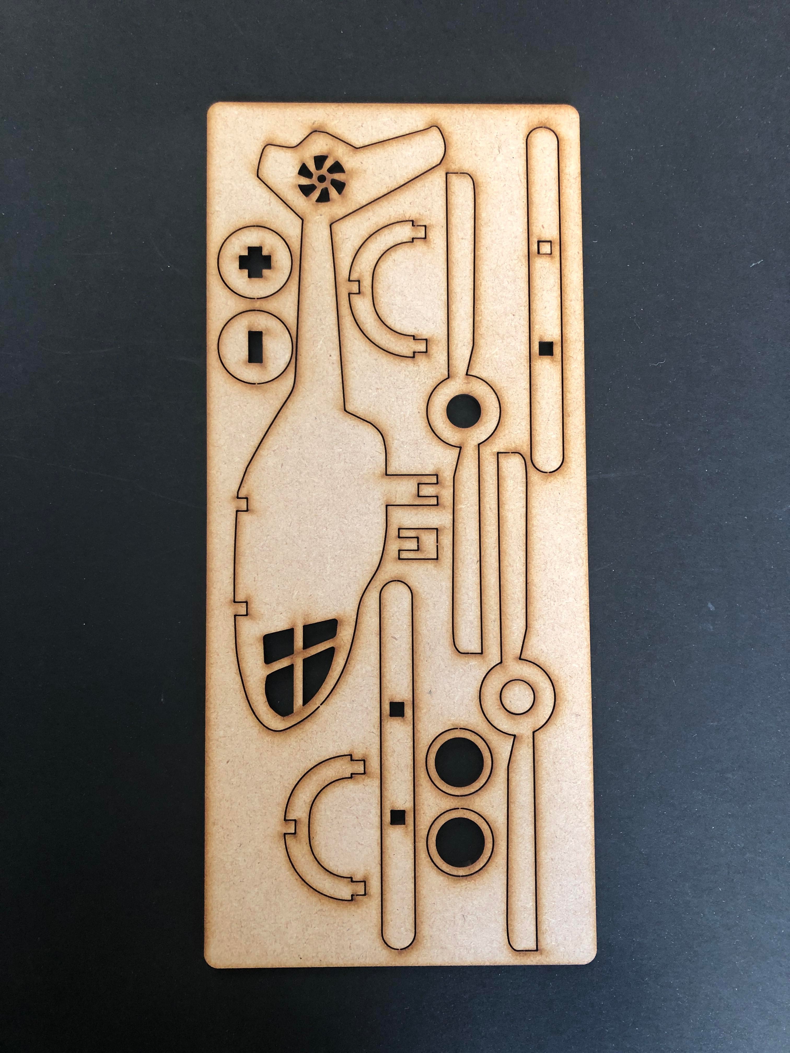 3D Helicopter MDF Kit - Dreamees